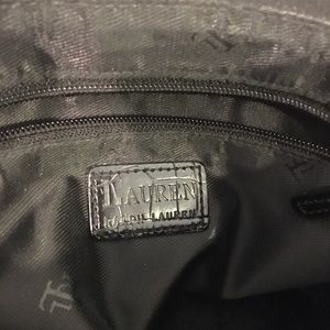 Ralph Lauren | Bags | Ralph Lauren Black Microfiberleather Handbag ...